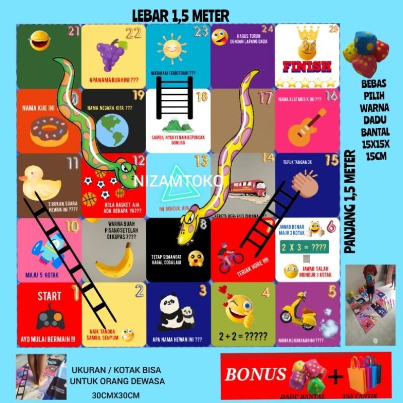ULAR TANGGA JUMBO UKURAN 1.5 * 1.5 METER ISI 25 KOTAK | Lazada Indonesia