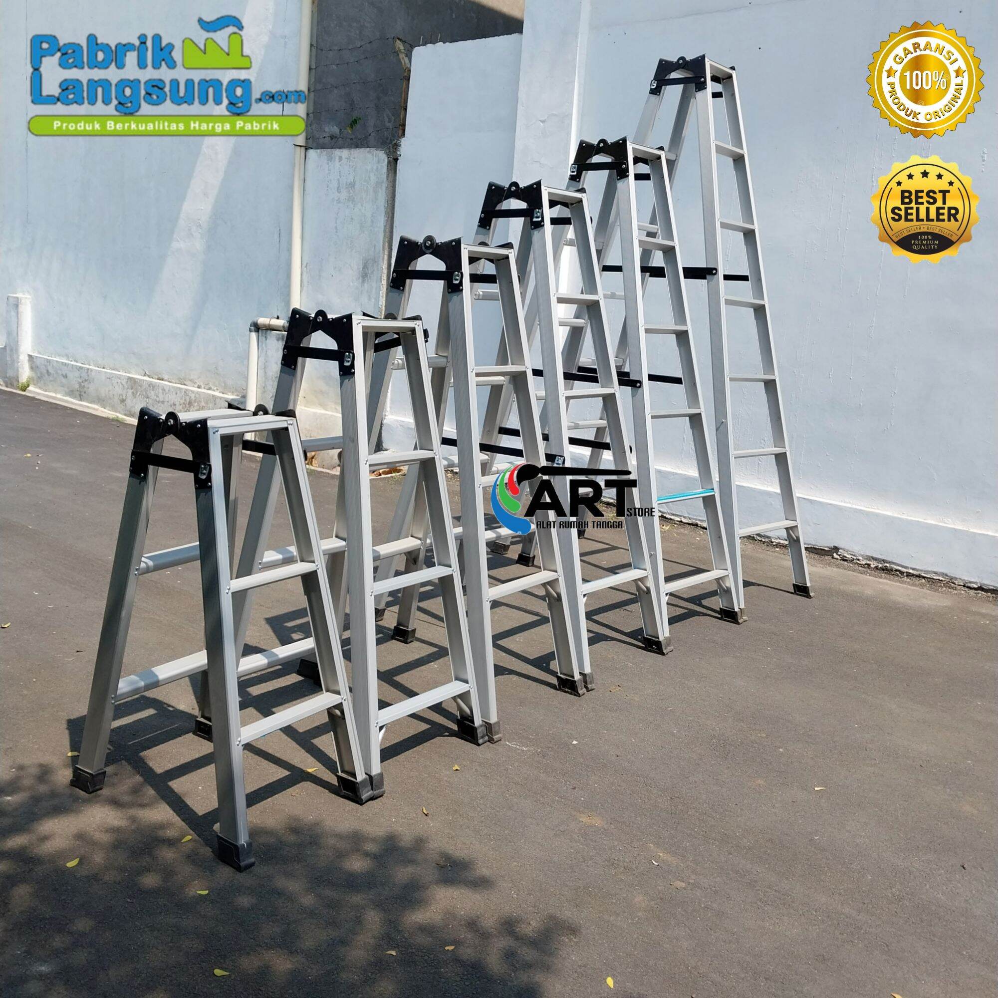 Tangga lipat super jumbo tahan beban 350kg /aluminium / 1M,/1,25M/1,5M ...