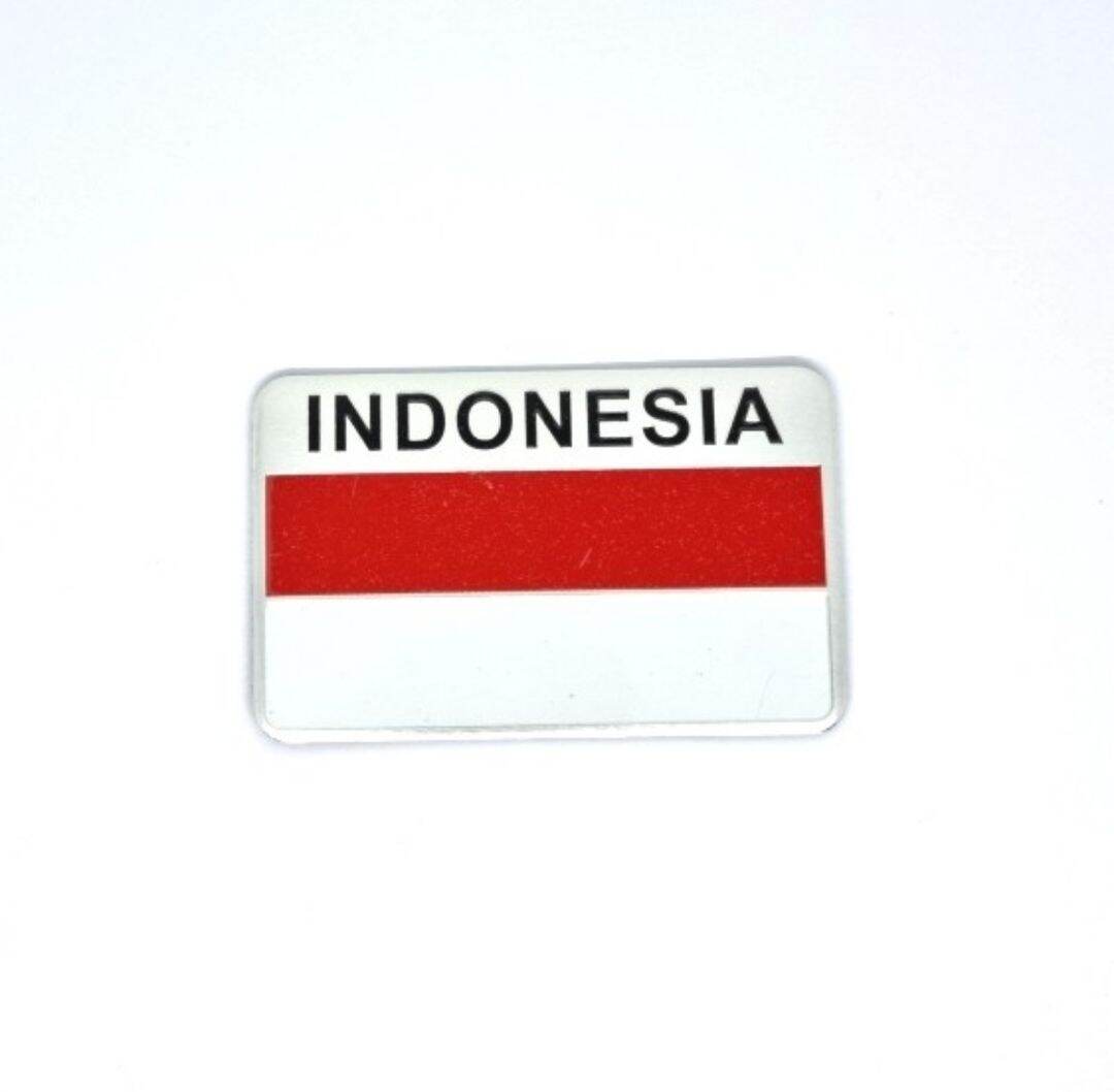 Stiker Emblem Bendera INDONESIA Bahan ALUMINIUM | Lazada Indonesia