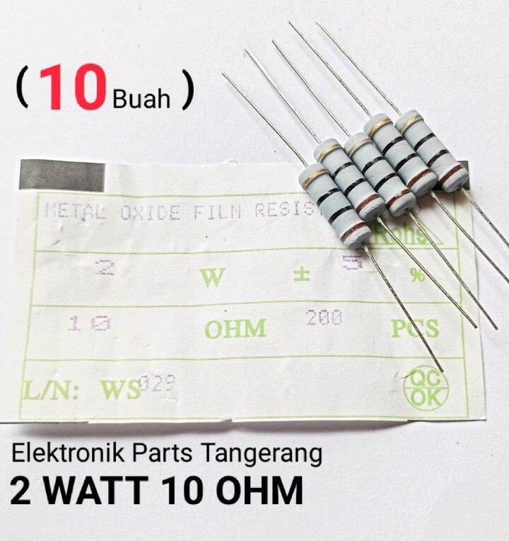 (10 PCS) RESISTOR 2WATT 10 OHM 5% RESISTOR 2 WATT 10 OHM RESISTOR 2W 10 ...