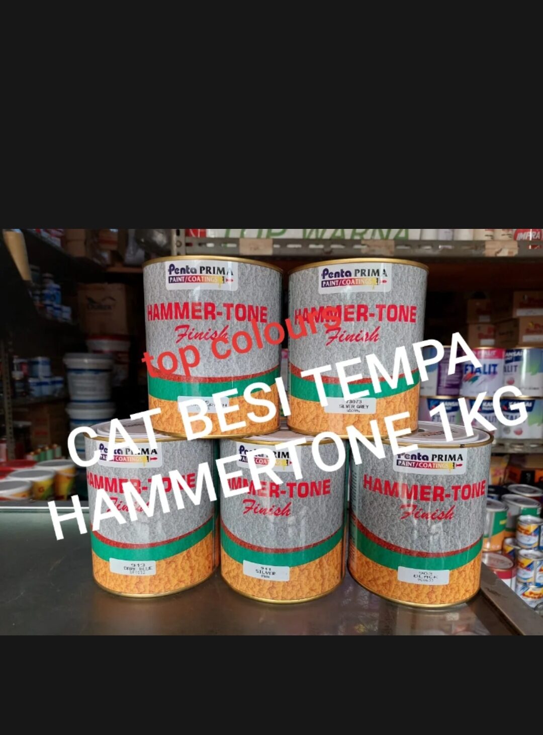 CAT BESI TEMPA PENTA HAMMERTONE HIJAU Biru silver & Hitam Dll | Lazada ...