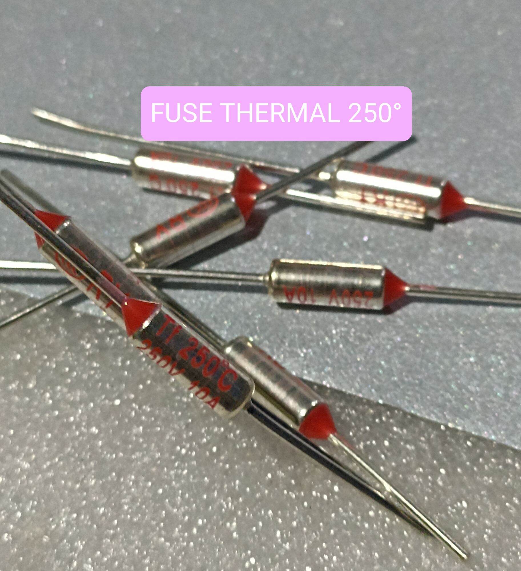 2BUAH FUSE THERMAL 250° 250v 10A FUSETHERMAL 250 TERMOFUSE FUSE TERMAL ...