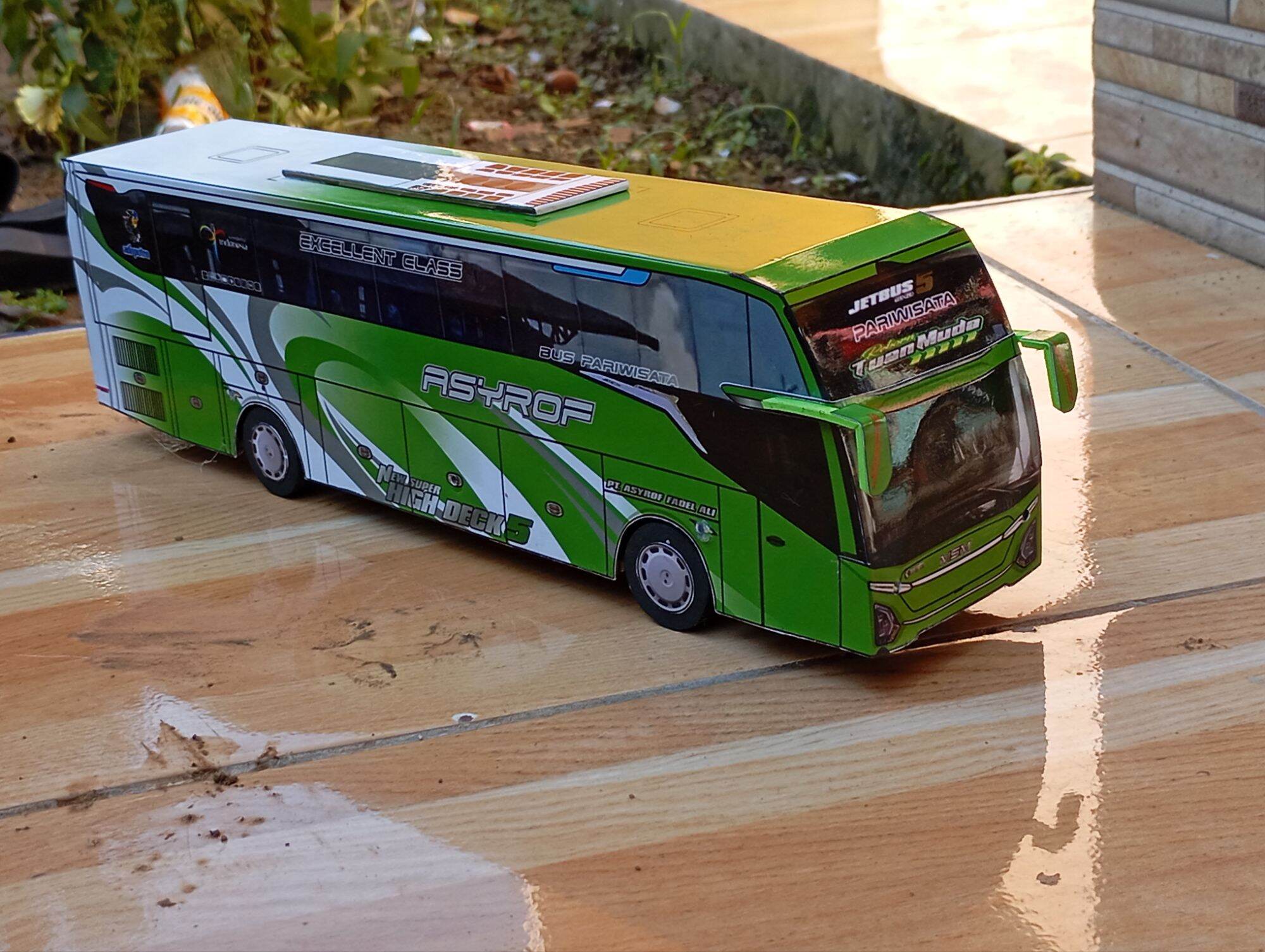 MINIATUR BUS BASURI VIRAL FULL BASURI DAN LAMPU | Lazada Indonesia