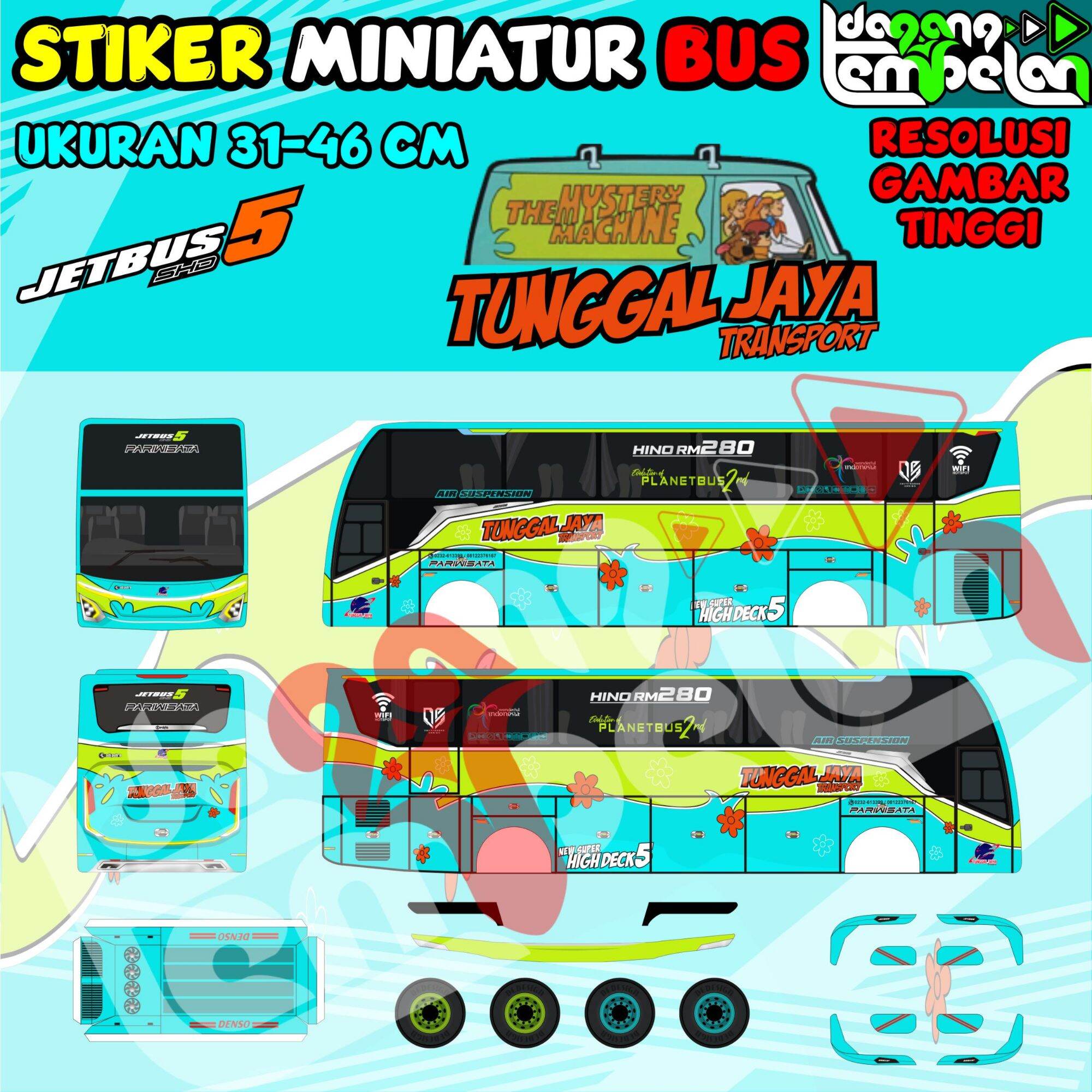 Stiker Miniatur Bus Viral | Lazada Indonesia