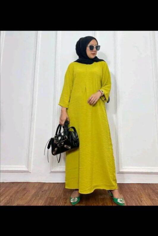 DRES ANANTA DRESS CRINGKLE JUMBO VIRAL DRES WANITA BUSUI JUMBO TERBARU ...