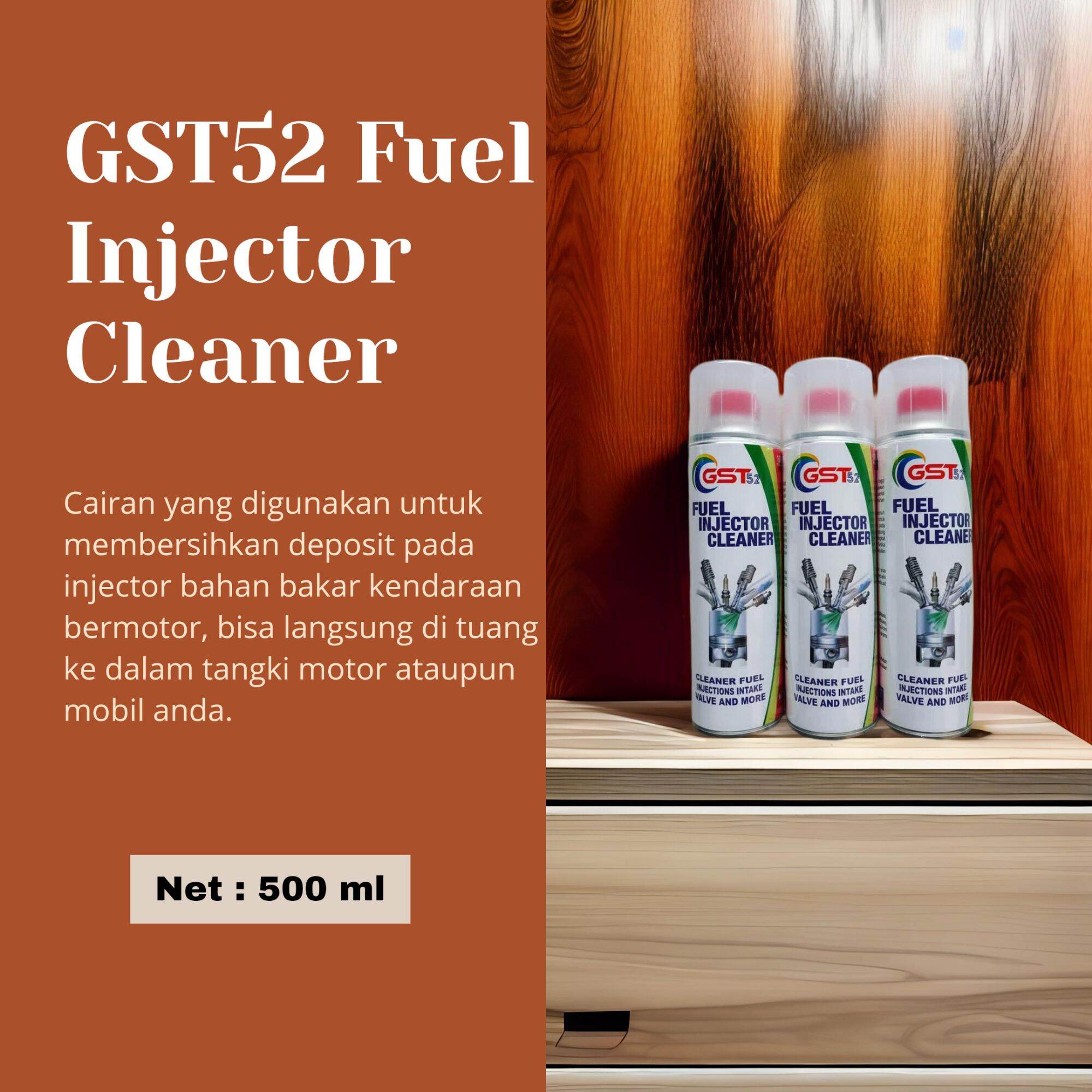 Cairan Pembersih Injektor Injector injeksi Motor Mobil model tuang ke tangki GST52 500 ml ...