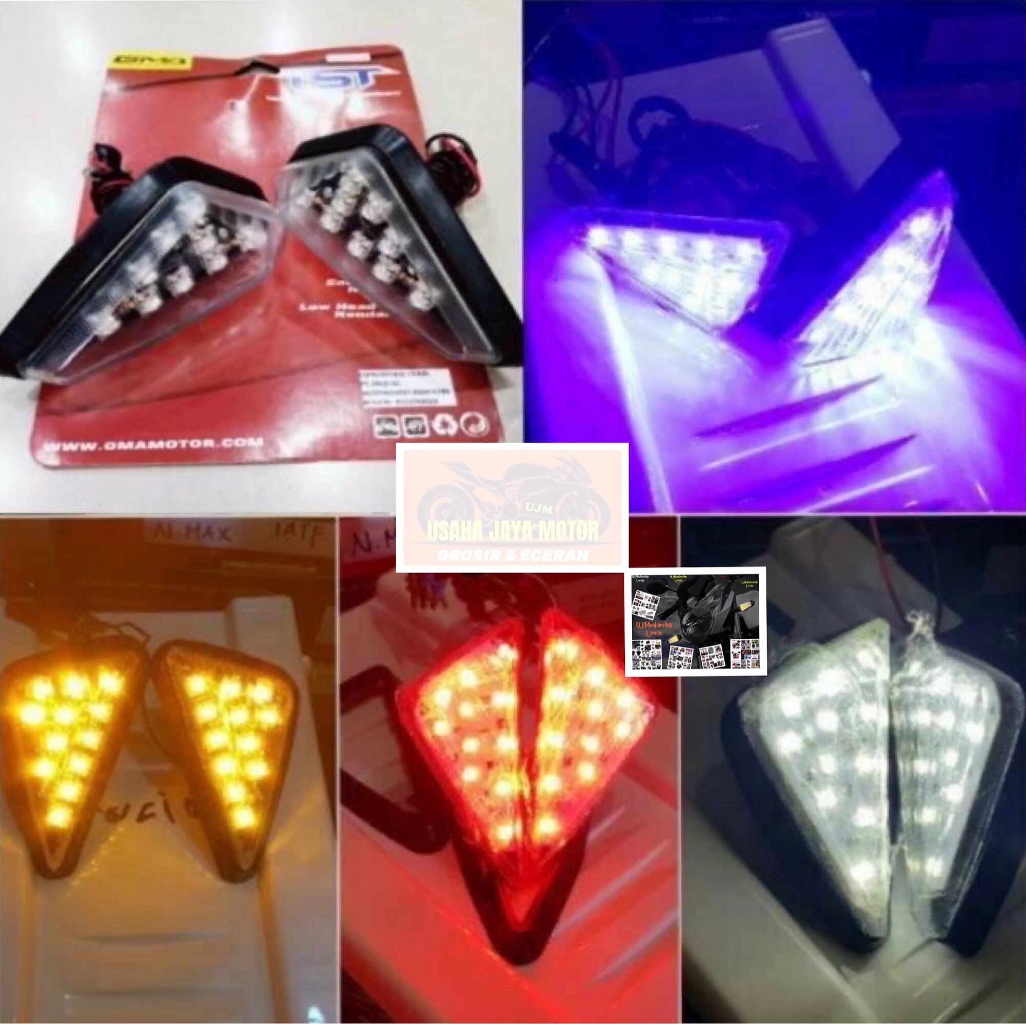 Sein Tempel Lampu Sen Led Segitiga Besar Universal Buat R15,Cbr 150r,Gsx 150r,Ninja,R25 & Motor ...