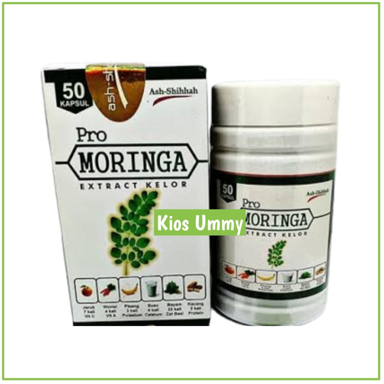 Ash Shihah Pro Moringa 50 kapsul Ekstrak Daun Kelor Kapsul Daun Kelor ...
