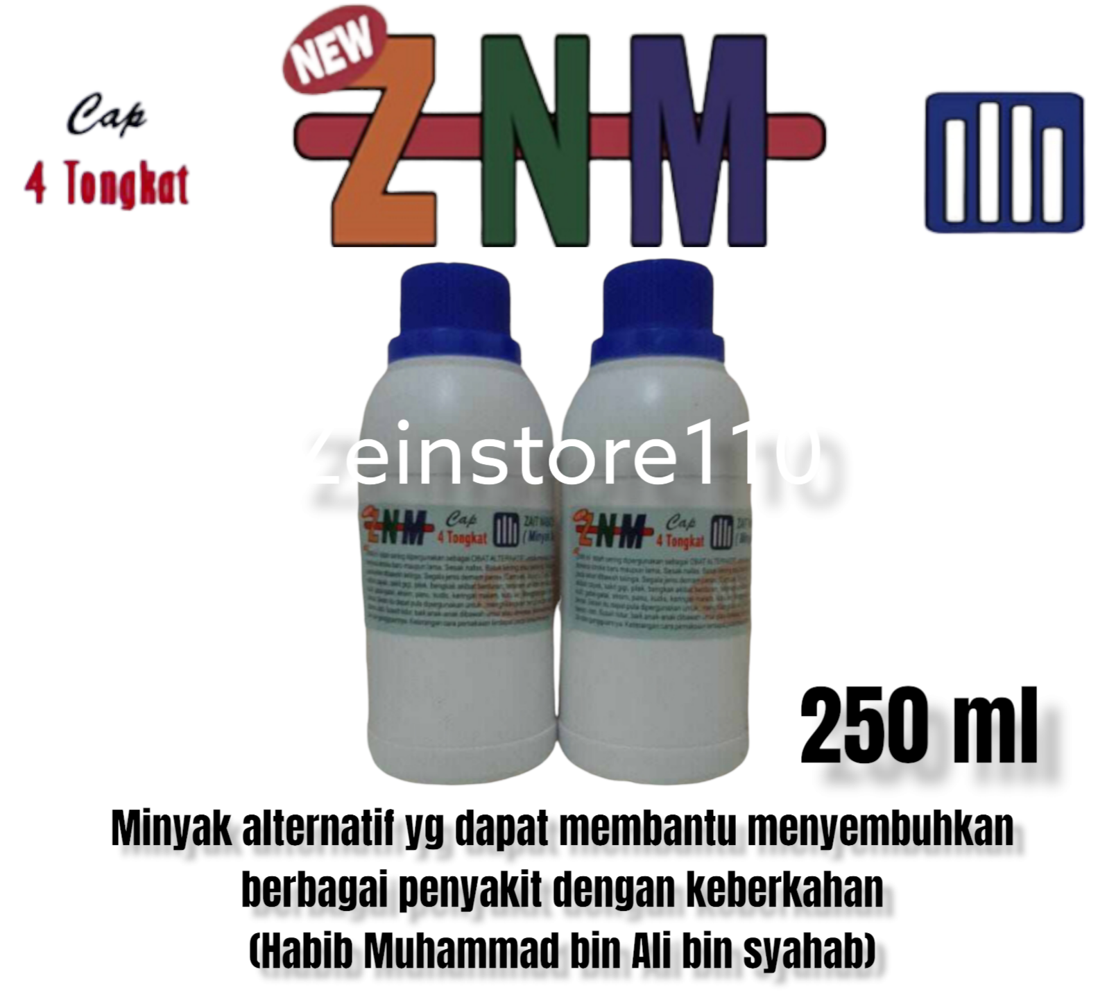 Minyak ZNM 250ml Cap 4 Tongkat / Minyak Herbal / ZNM Habib | Lazada ...