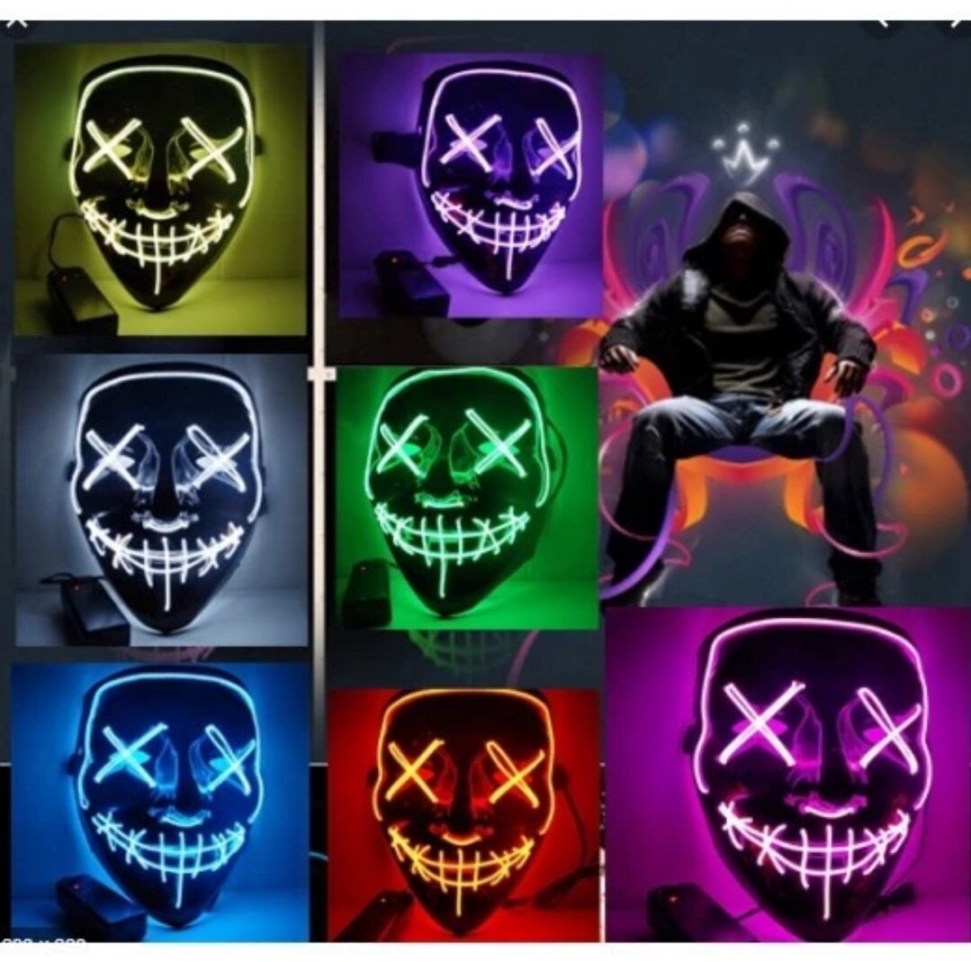 topeng the purge led topeng lampu halloween topeng viral | Lazada Indonesia