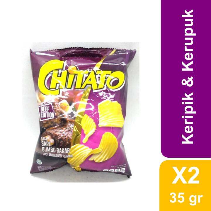 CHITATO BEEF EDITION KERIPIK KENTANG ISI 2 PCS BERAT 35 GRAM | Lazada ...