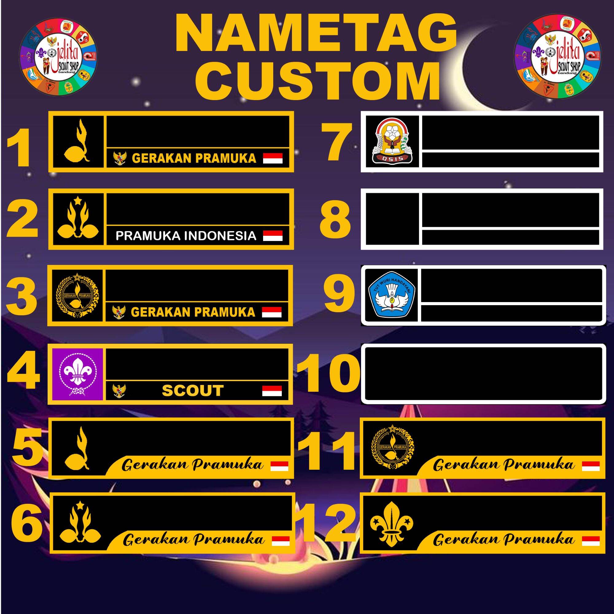 Name Tag magnet /Nama Dada/Papan Nama-Akrilik Custom pramuka/Untuk ...