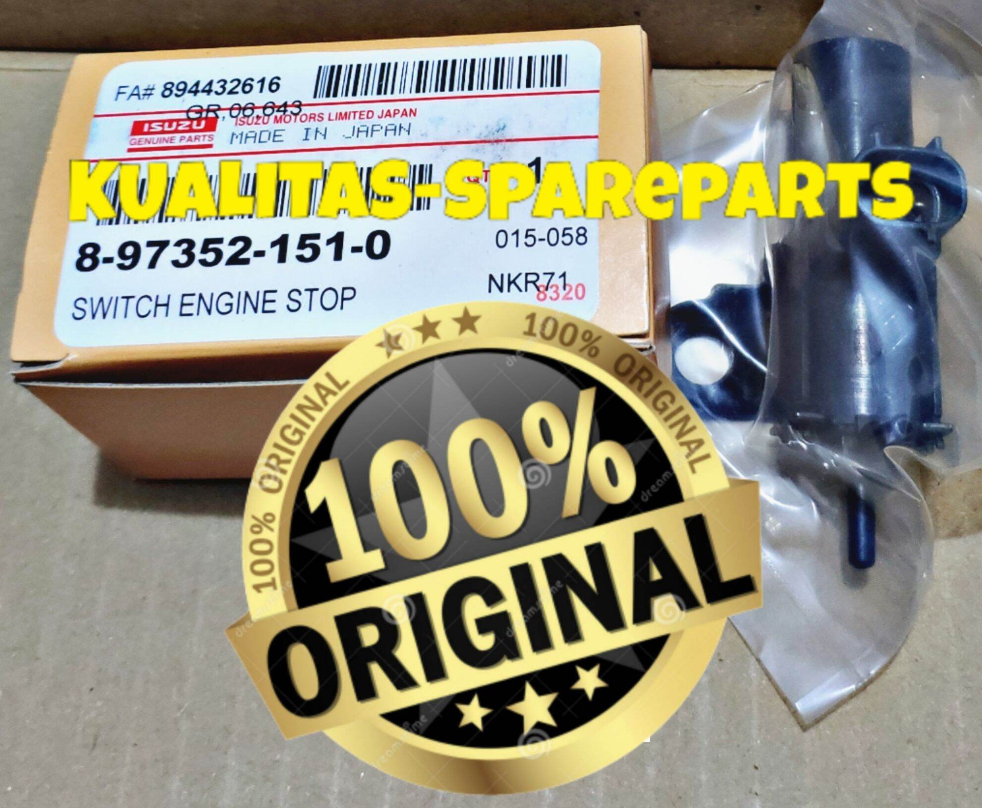 Switch Engine Stop Switch Pembunuh Isuzu Elf NKR71 NMR71 HITAM 24V Asli ...