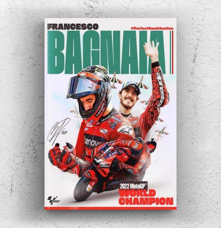 Poster dinding Francesco bagnaia size A3+ | Lazada Indonesia