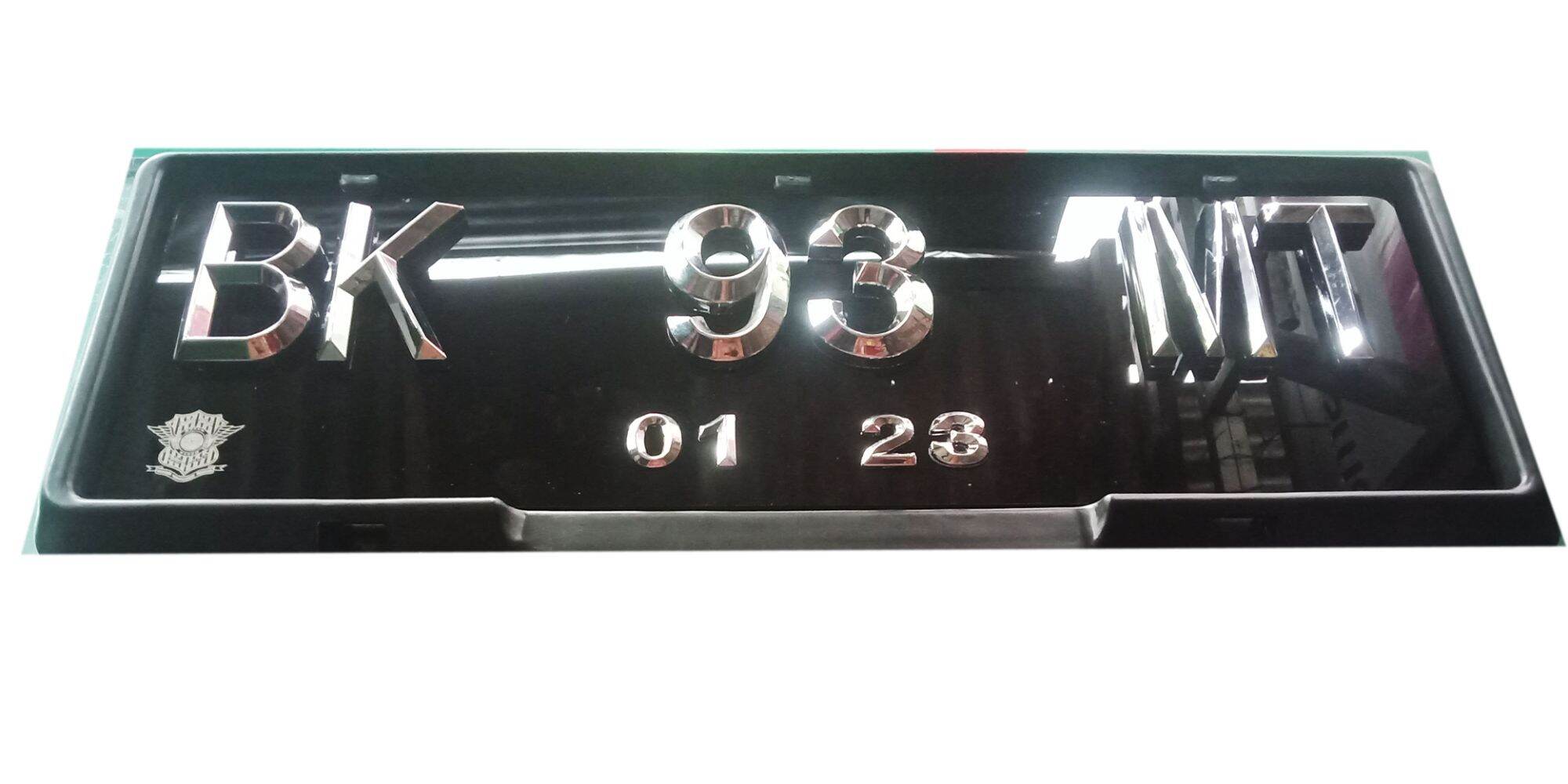 Plat Mobil chroome || 1/2PASANG || SEGI 5 || PLAT PIRAMID || Nomor ...