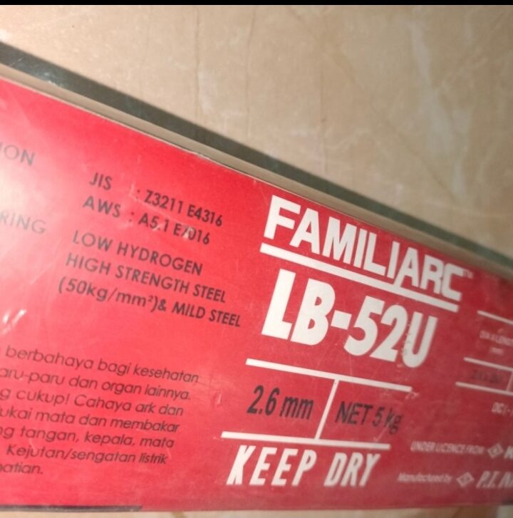 KOBE kawat las Familiarc LB -52U AWS -A5 1.E7016 Welding Electrode 5kg | Lazada Indonesia