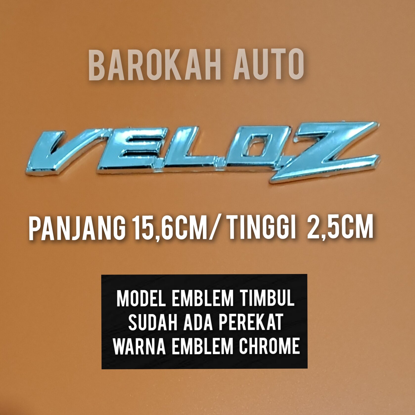 veloz logo emblem veloz lama chrome | Lazada Indonesia