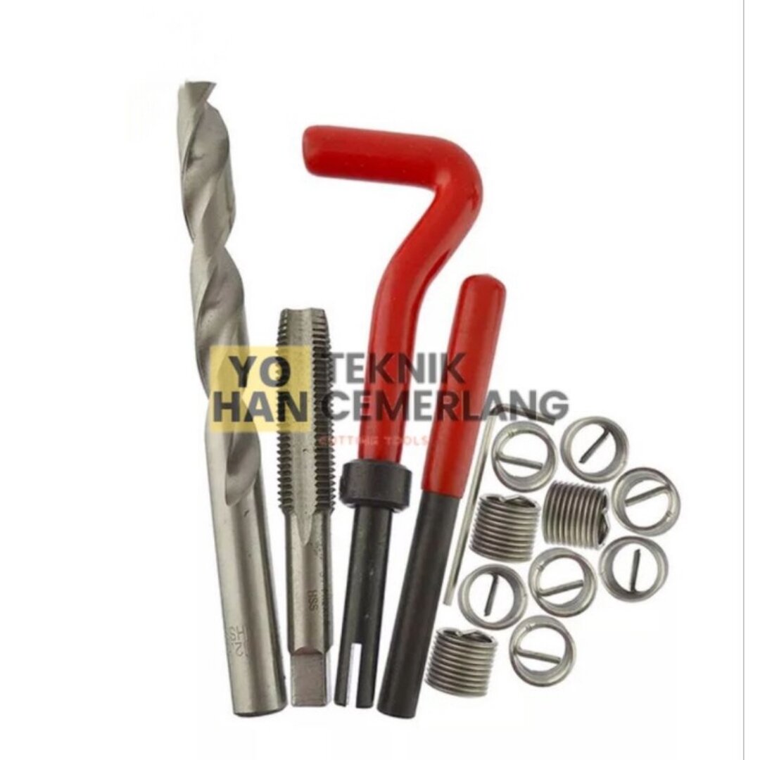 1 set Thread Repair Kit M12 x 1.75 Recoil Alat Perbaikan Drat Baut 17 ...