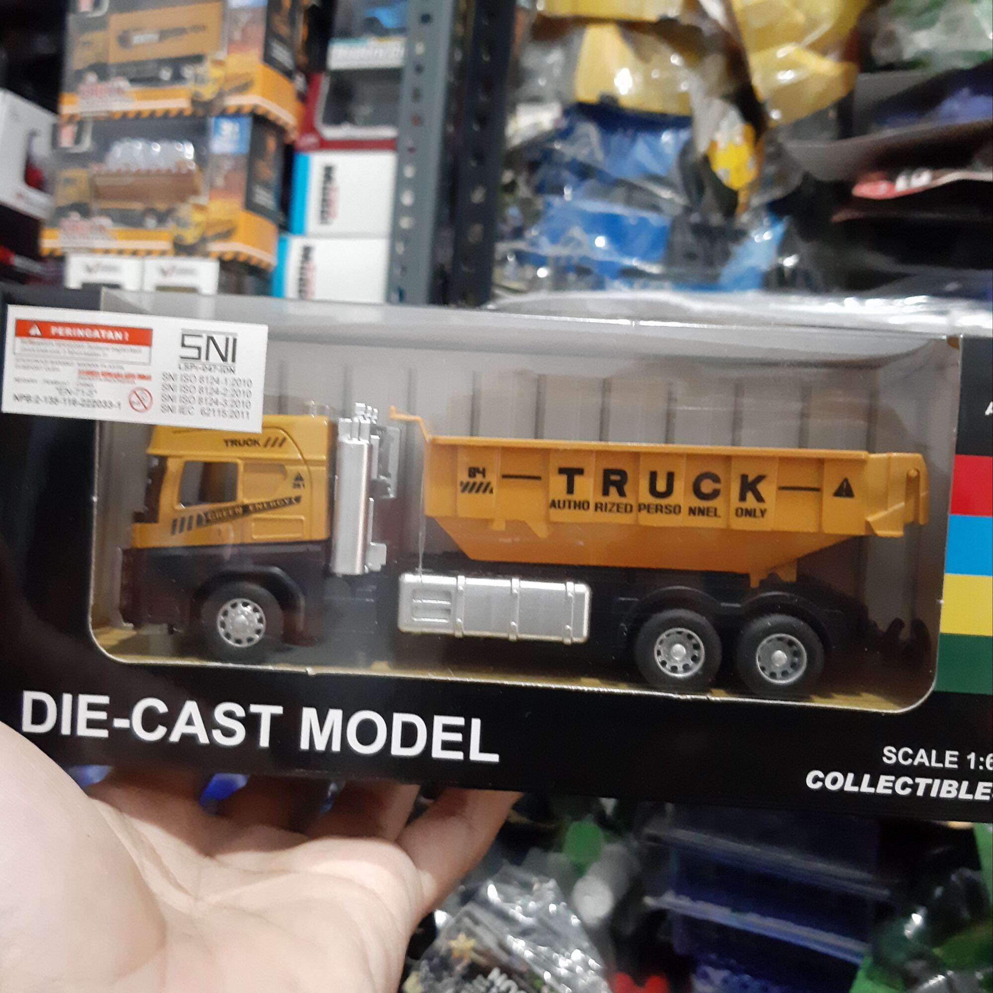 Mainan diecast truk dump pengangkut pasir | Lazada Indonesia