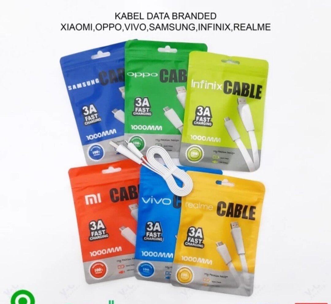 Kabel Data Branded Micro USB 3A Type Casan Hp Lama Oppo Vivo Realme ...