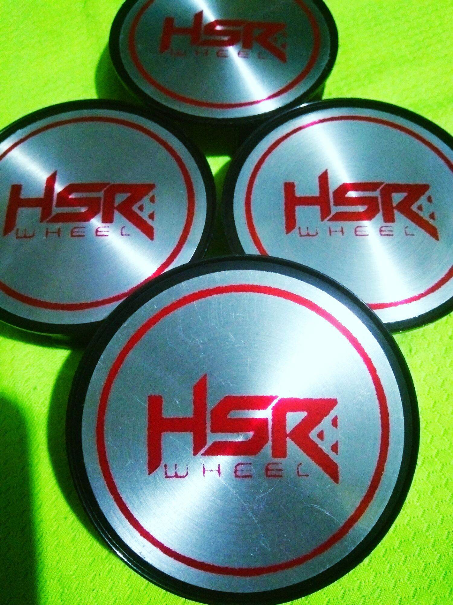 Dop center velg logo HSR Merah untuk Inova Ribon. variasi datar silver ...