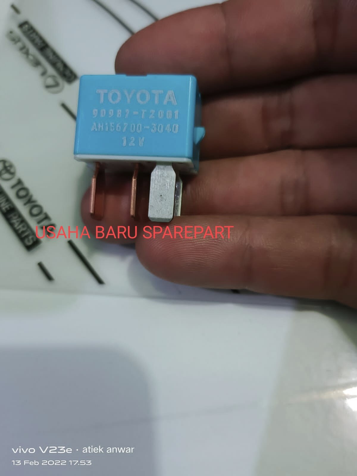 Relay biru 12v kaki 4 asli 90987 T2001 universal Toyota | Lazada Indonesia