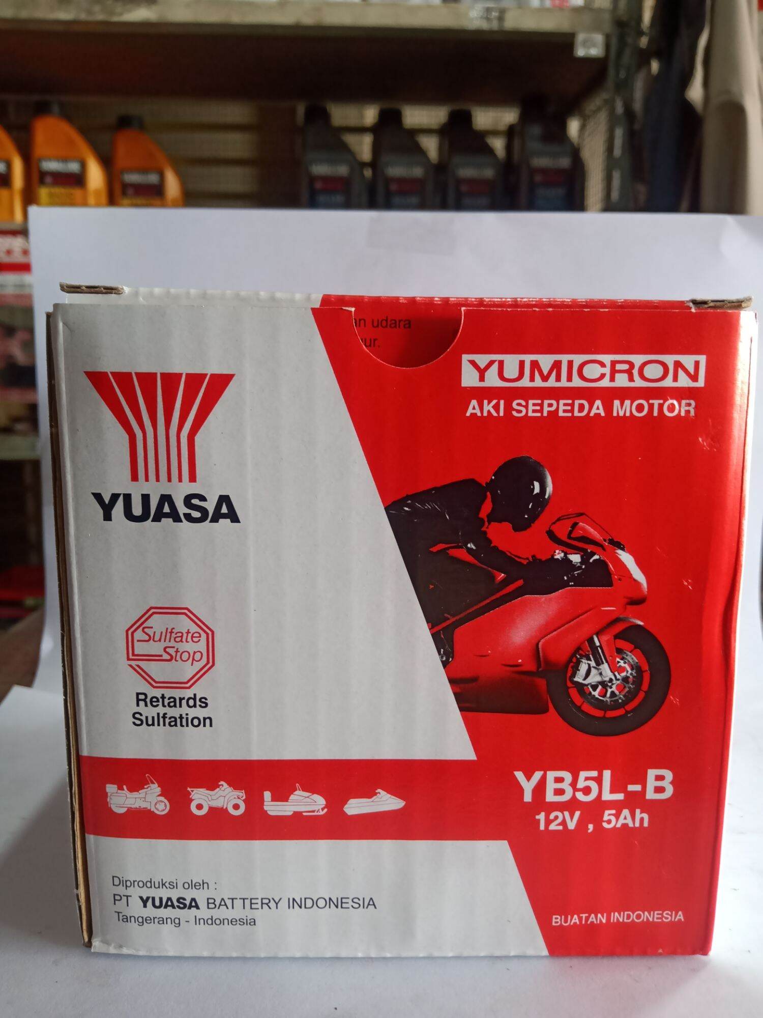 Aki Motor Yuasa YB5L-B (Aki Basah) 12V Kapasitas 5Ah | Lazada Indonesia