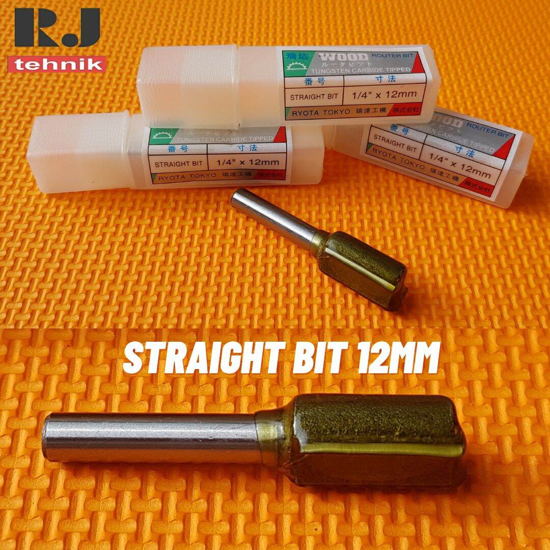 Pisau Profil Kayu Lurus Trimmer Router Wood Straight Bit 12mm Ryota ...