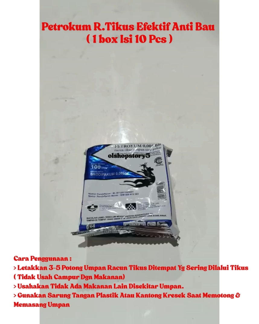 Petrokum Racun Tikus Efektif Anti Bau (1box Isi 10 Pcs) | Lazada Indonesia