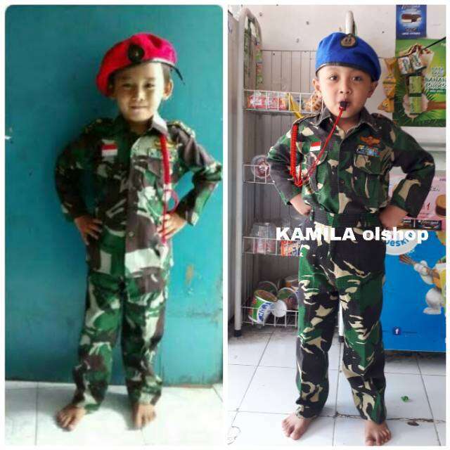 Baju Profesi TNI AD Loreng Doreng Anak | Lazada Indonesia