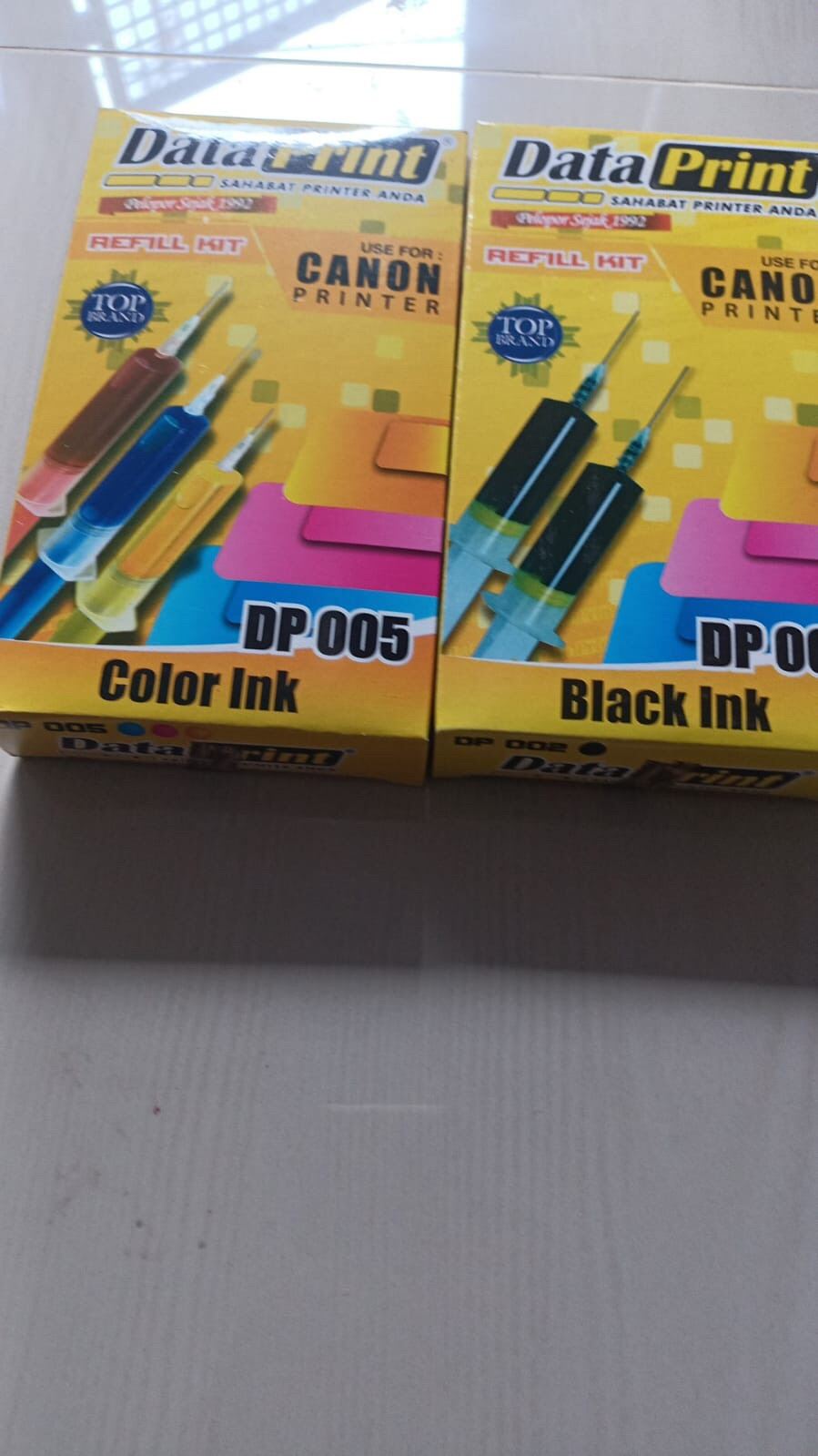 Data Print Refill Kit DP002 / DP005 Tinta Suntik Canon Hitam / Warna ...