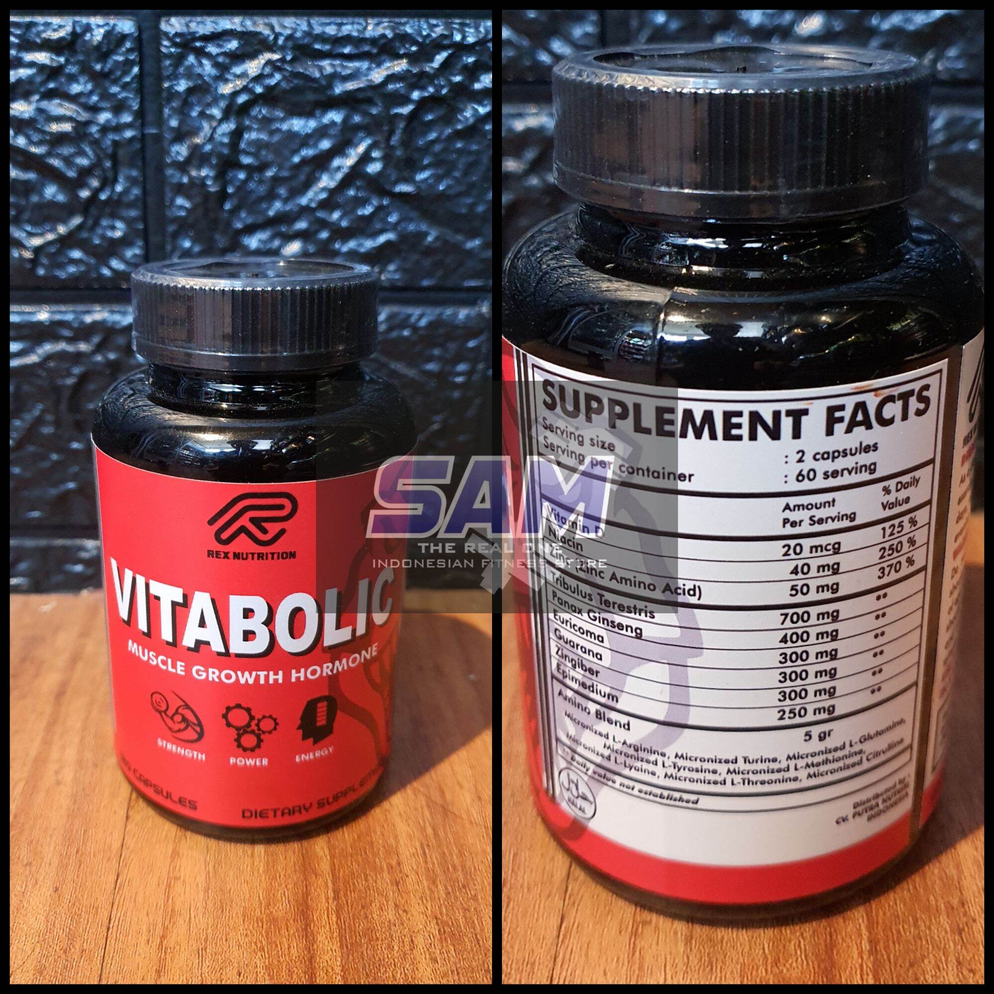 Suplemen Fitness REX Vitabolic 120 kapsul Hormon Testosteron Booster ...
