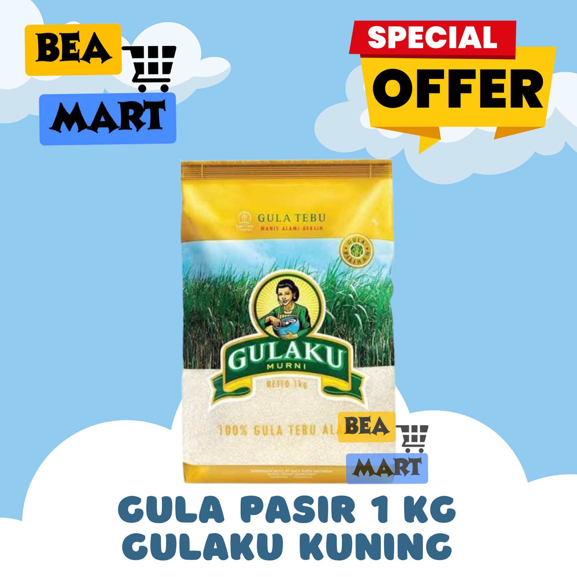 GULAKU KUNING 1kg | Gula Pasir Premium Sugar Kemasan Dus Pcs Pak 1 kg ...