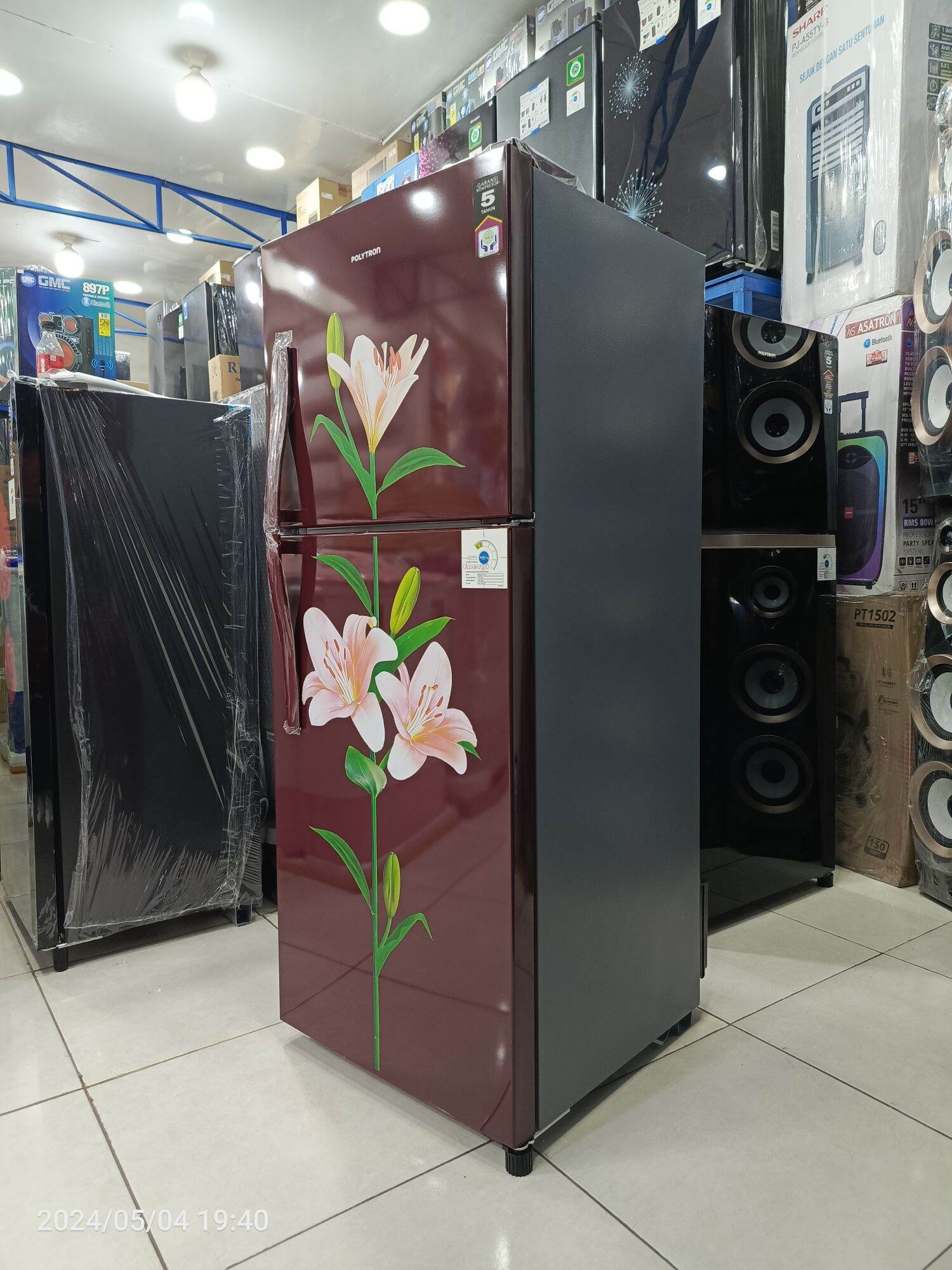 POLYTRON Kulkas 2 Pintu Metallic 210 liter PRB 217LB | Lazada Indonesia