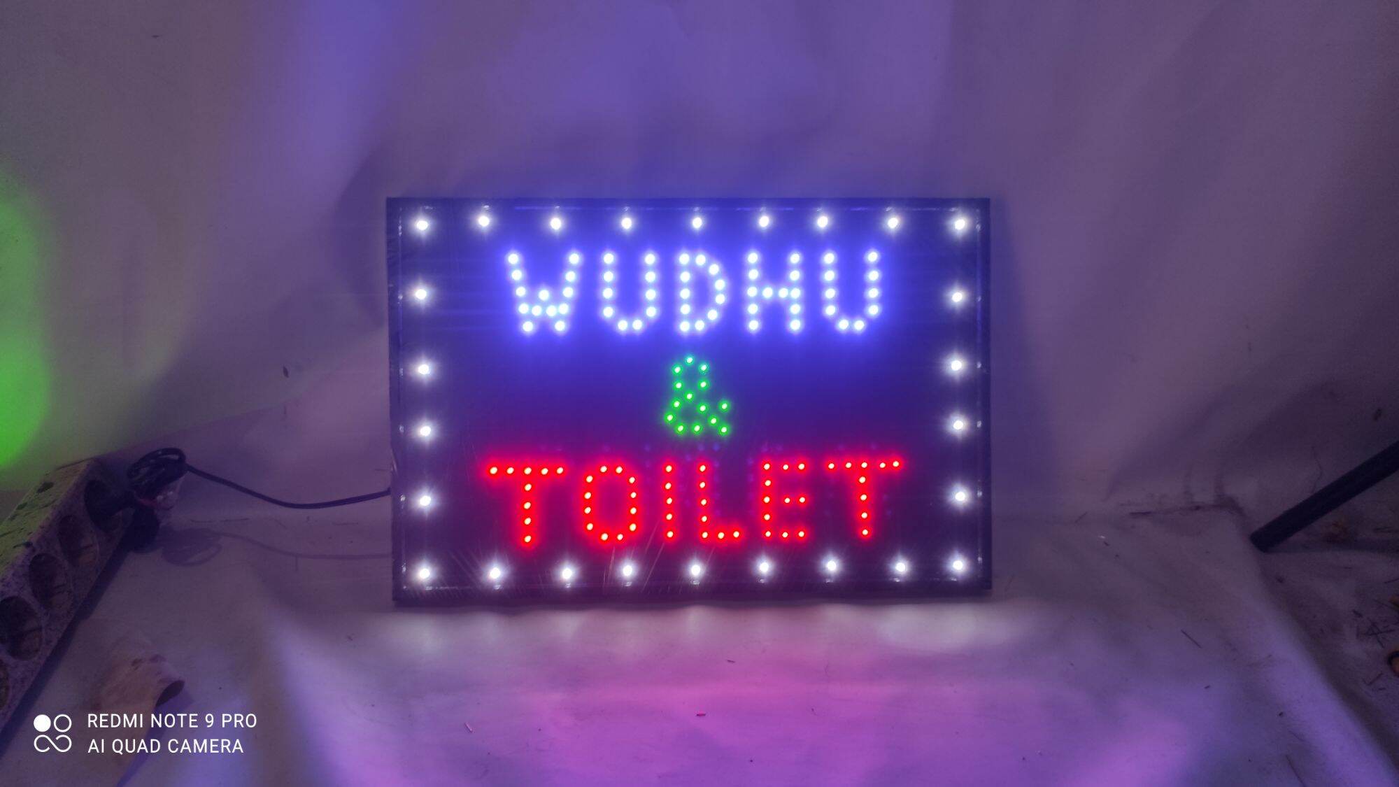 lampu tulisan led sign WUDHU TOILET 40X30 CM | Lazada Indonesia