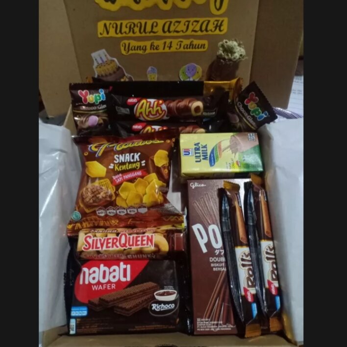 kado boks jajanan edisi viral / kado jajan spesial untuk orang tercinta ...