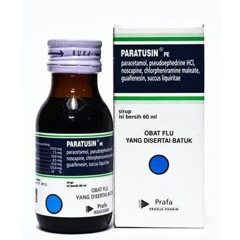 PARATUSIN PE SIRUP 60 ML OBAT FLU BATUK PARACETAMOL CAIR | Lazada Indonesia