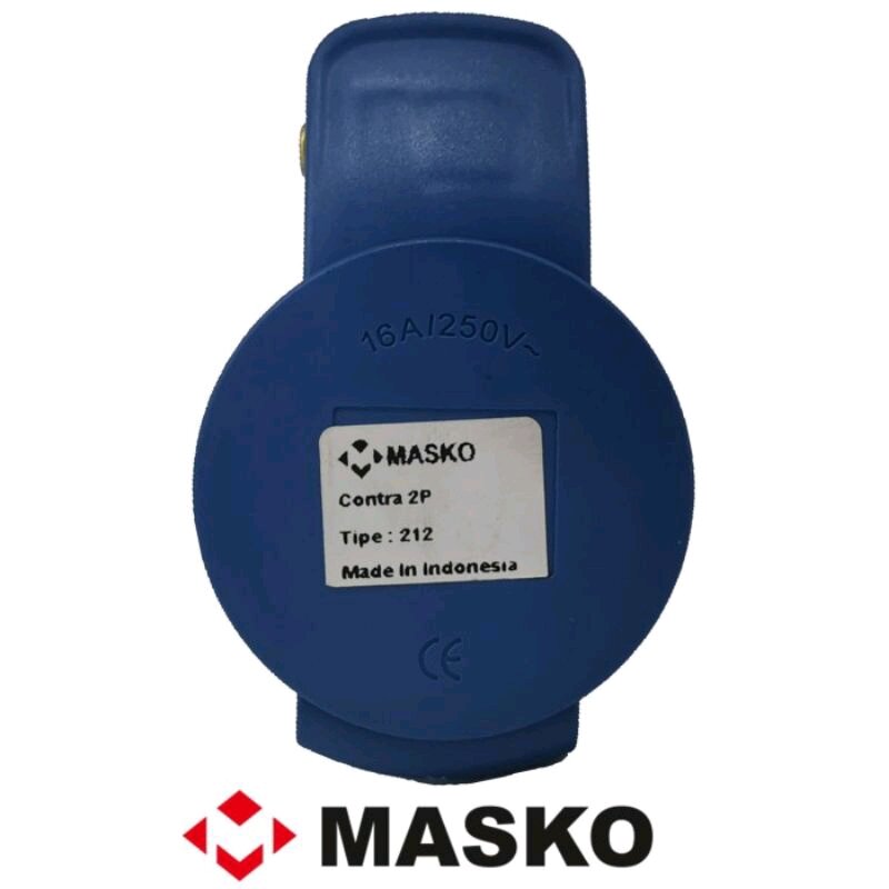 MASKO STOP KONTAK ARDE / 2P WATERPROOF IP44 OB BIRU SNI 212/Contra 2P ...