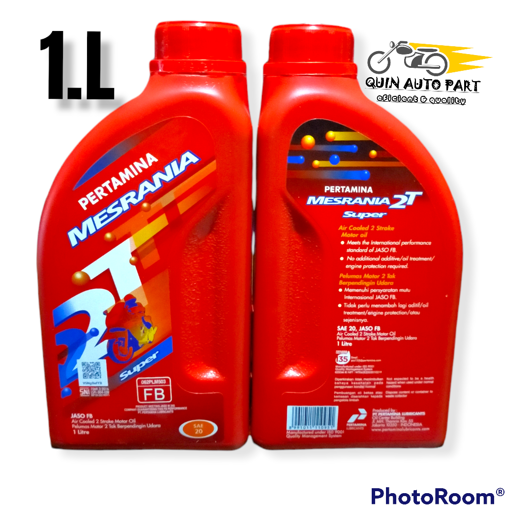oli samping 2Tak mesrania fb pertamina 1 liter | Lazada Indonesia
