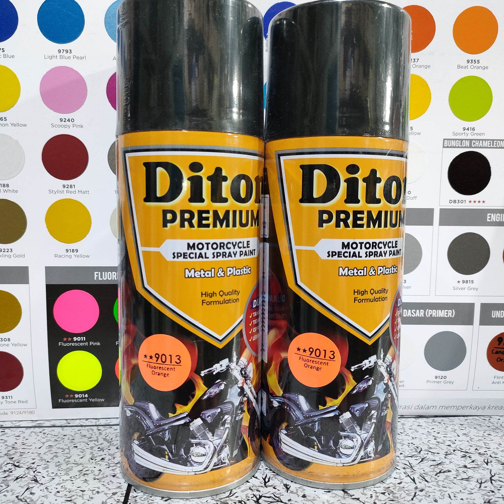 Pilok Cat Diton Premium Fluorescent Orange Stabilo Oren 9013 400cc ...