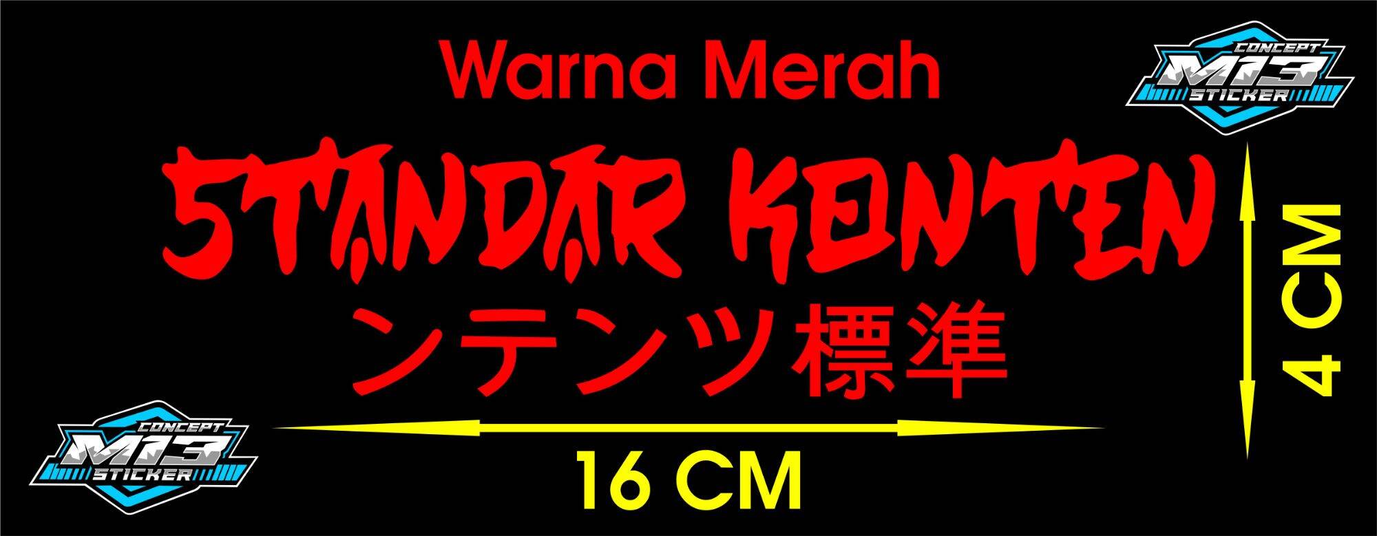 Sticker Standar Konten Ukuran 16cm x 4cm | Lazada Indonesia