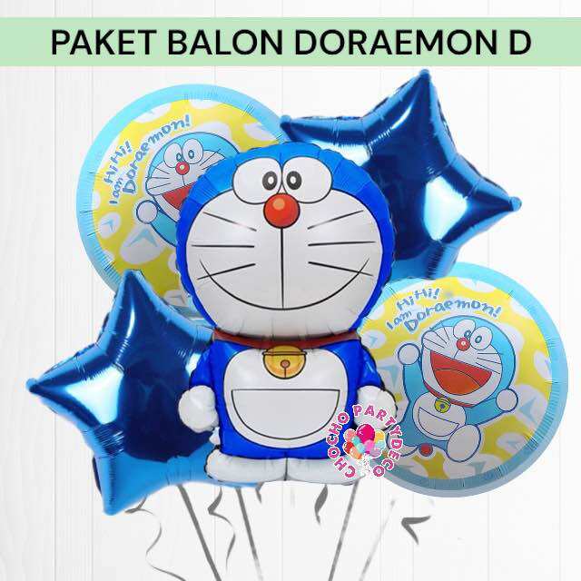 Paket Balon DORAEMON D / Dekorasi Ulang Tahun Doraemon Doremi Nobita ...