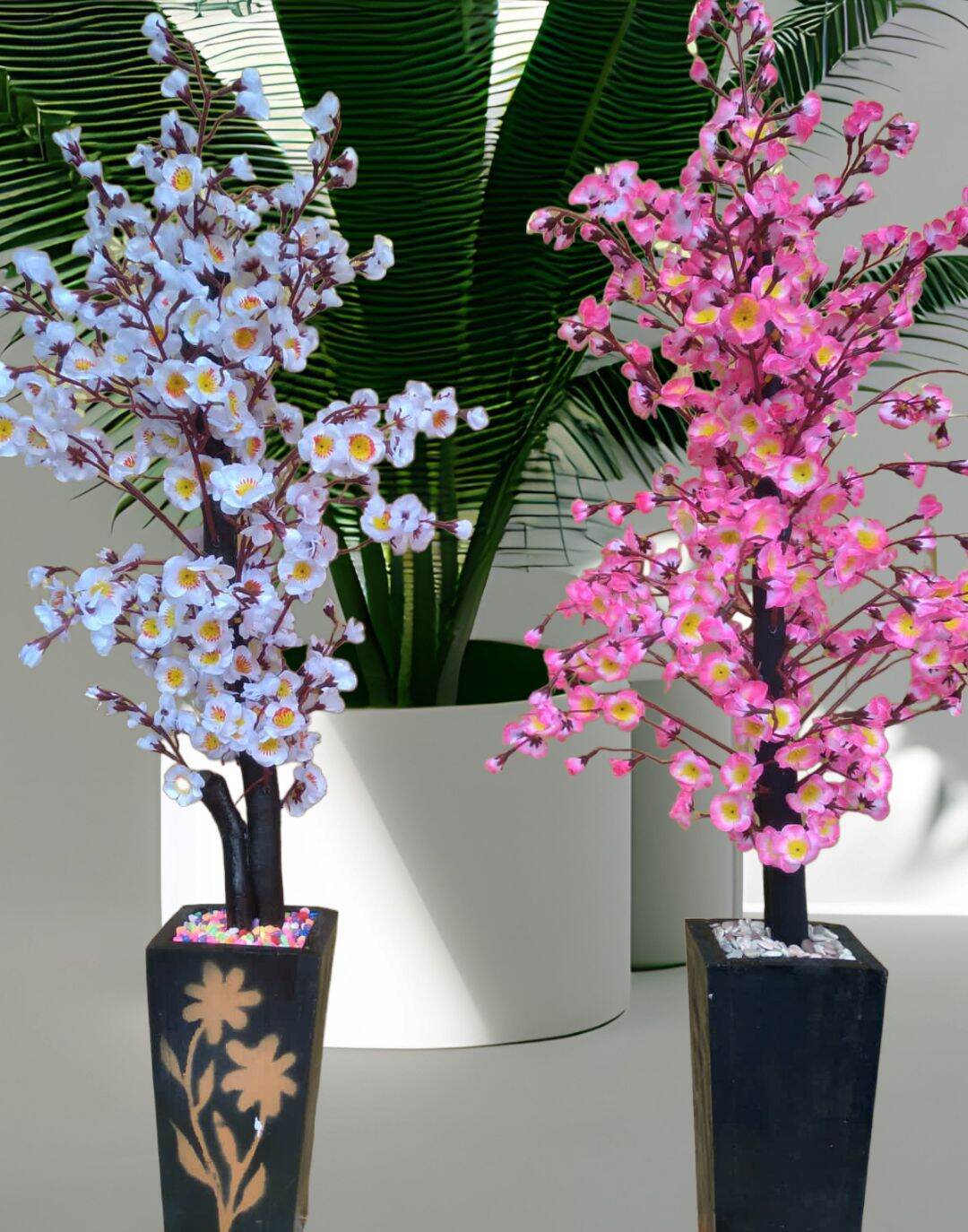 bunga artificial bunga sakura sudah dilengkapi potnya ukuran tinggi ...