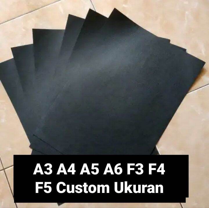 Kertas Linen Hitam 200gsm A3 A4 A5 A6 F3 F4 F5 Ukuran Custom | Lazada ...