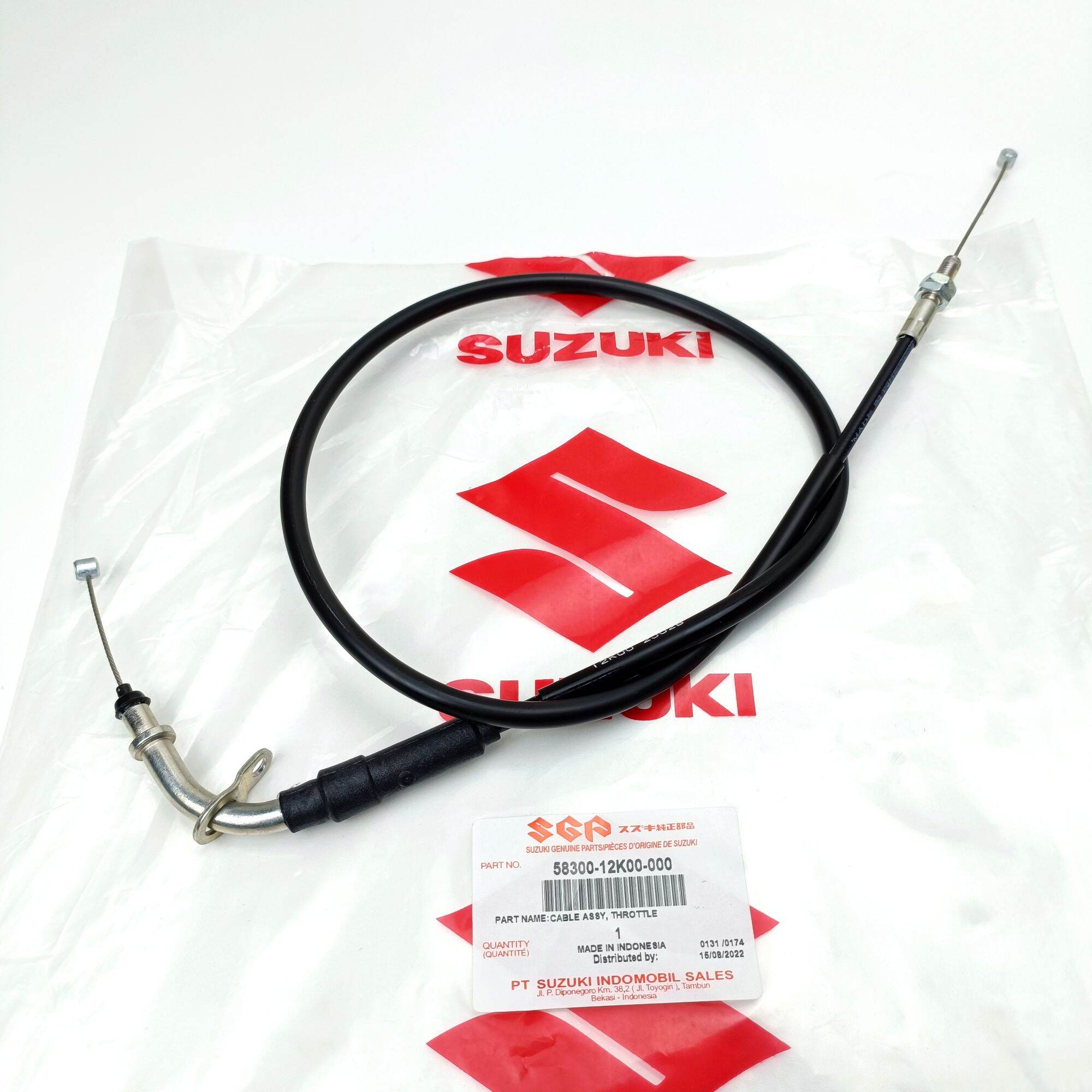 KABEL GAS TALI GAS SATRIA FU FI INJEKSI 58300-12K00-000 ASLI ORIGINAL ...
