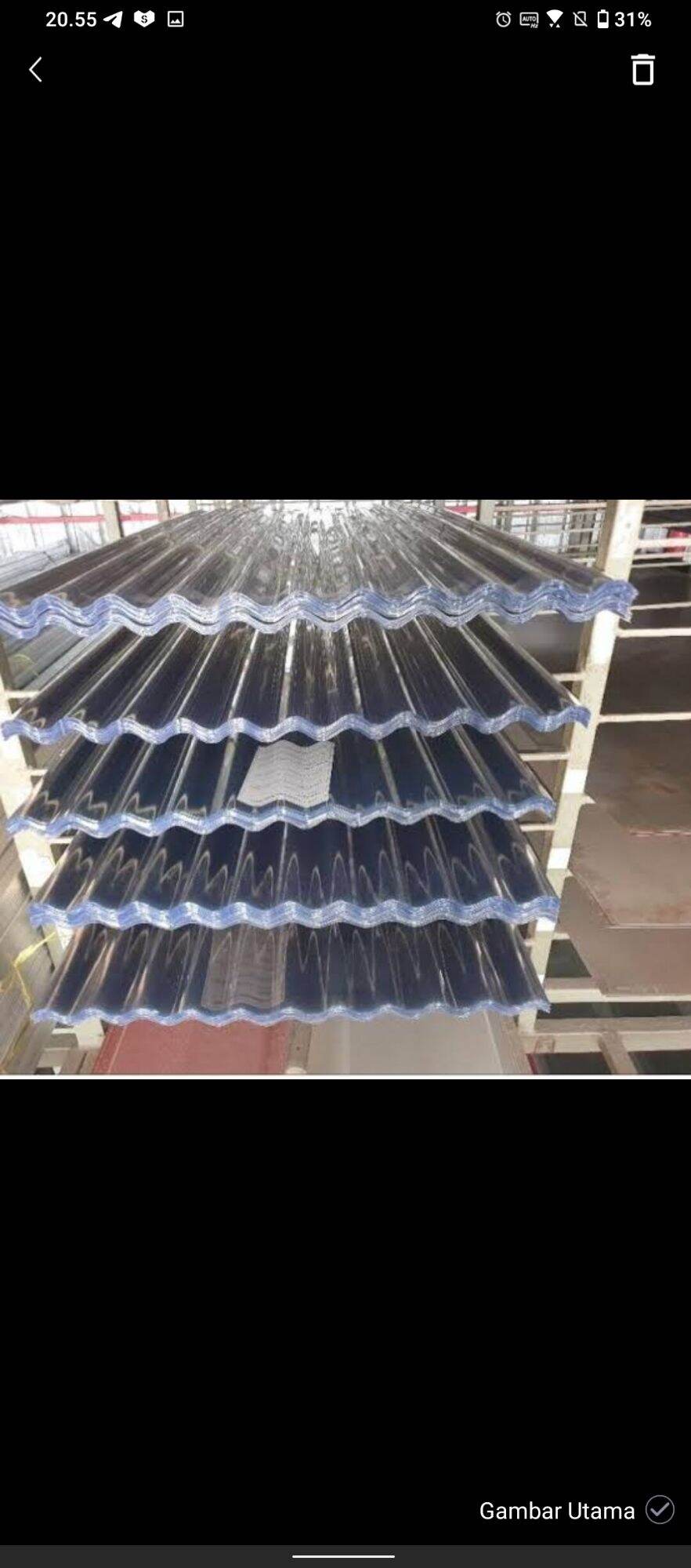 FIBER GELOMBANG, fiber transparan,asbes transparan atap fiber gelombang ...