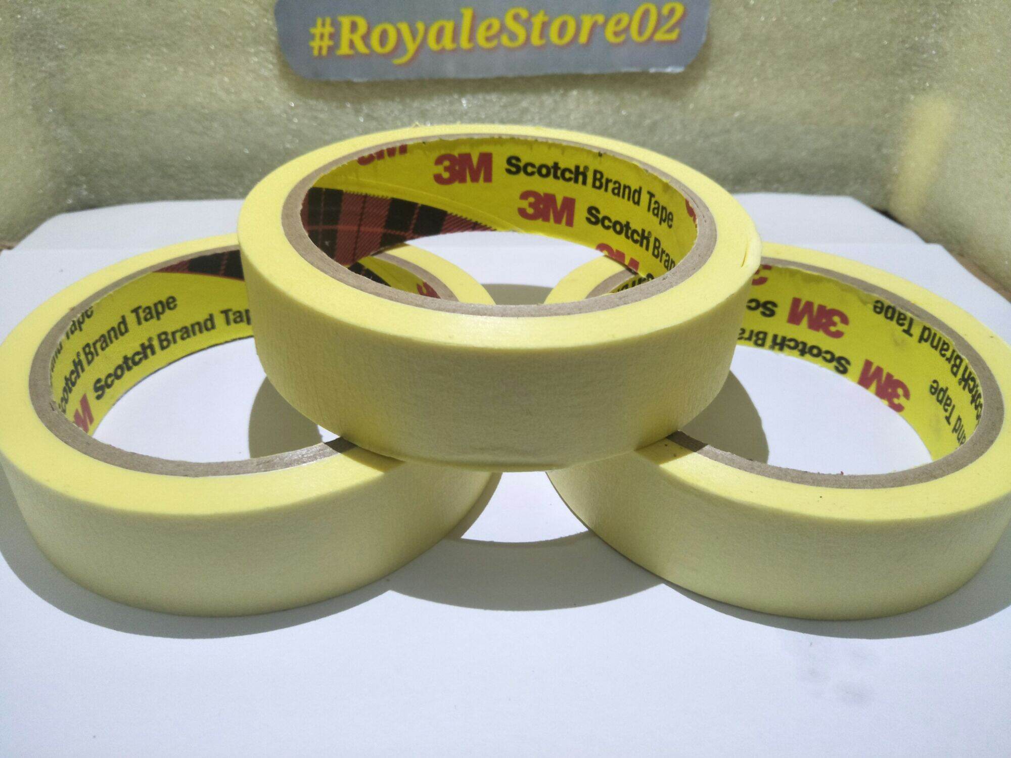 masking tape 3M original 2210 / Lakban kertas ukuran 24 mm x 18 meter ...