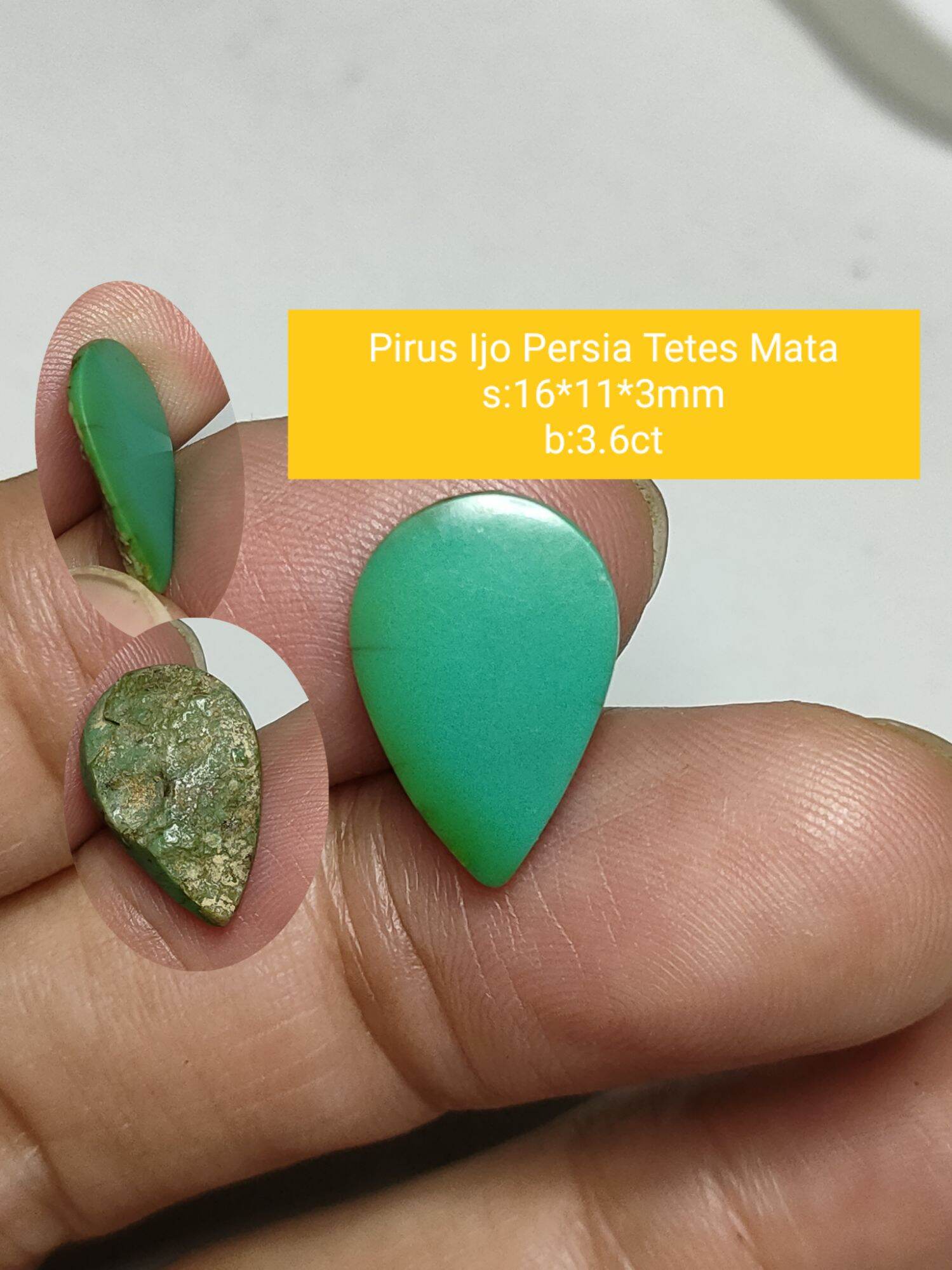 Batu Permata Akik Pirus ijo Persia Tetes Air Mata | Lazada Indonesia