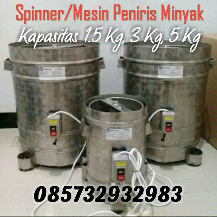 Mesin Spinner Alat Peniris Minyak 5 KG - Pengering Makanan | Lazada ...