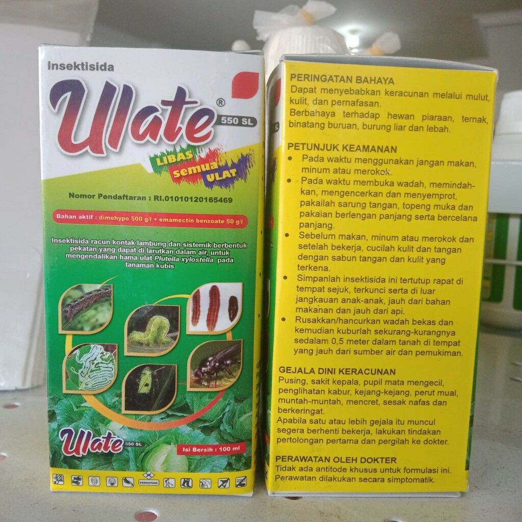 Insektisida ULATE 550SL 100 ml Obat Ulat Untuk Sayuran Dan Buah ...